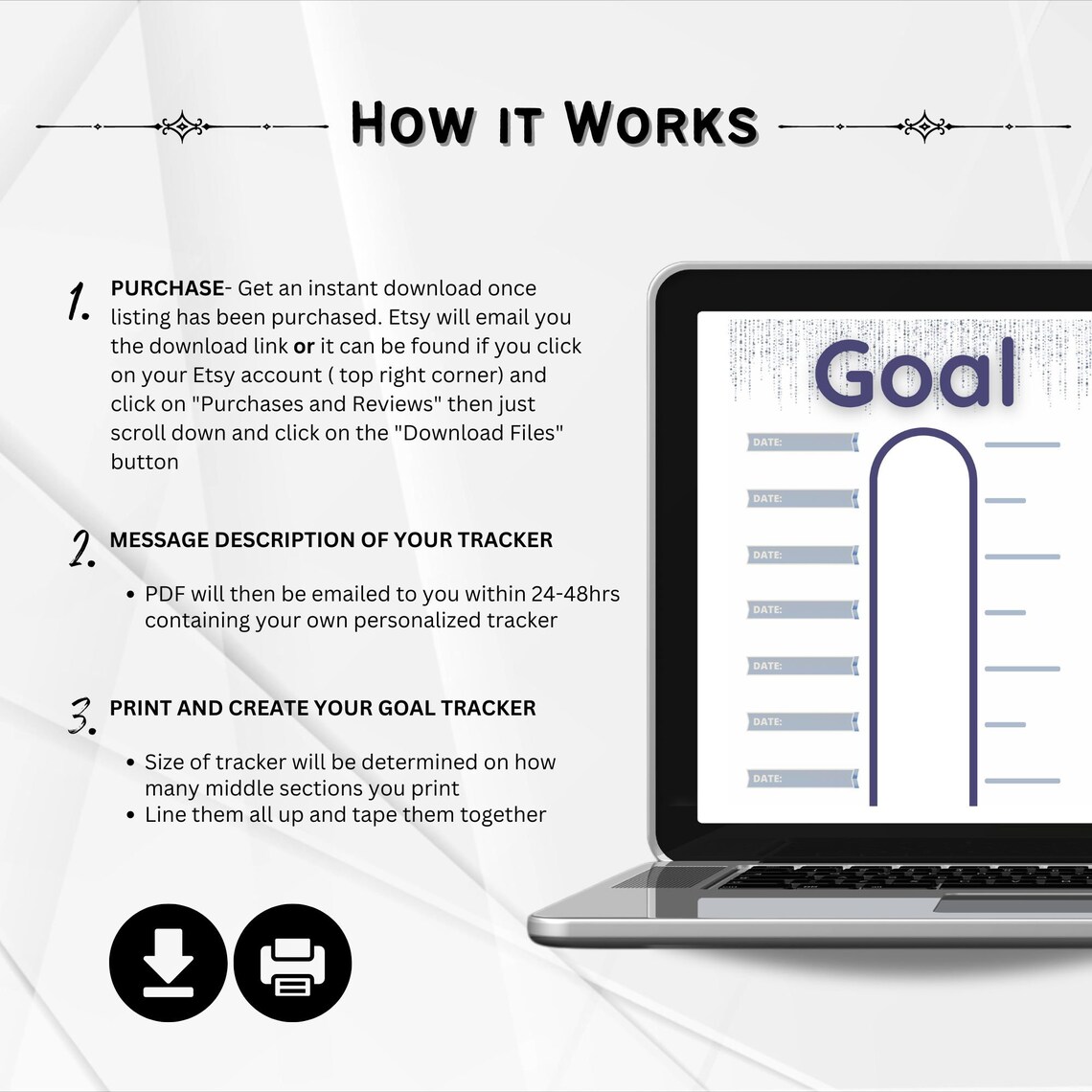 Custom Goal Tracker Printable, Thermometer Goal Tracker, Weight Loss ...