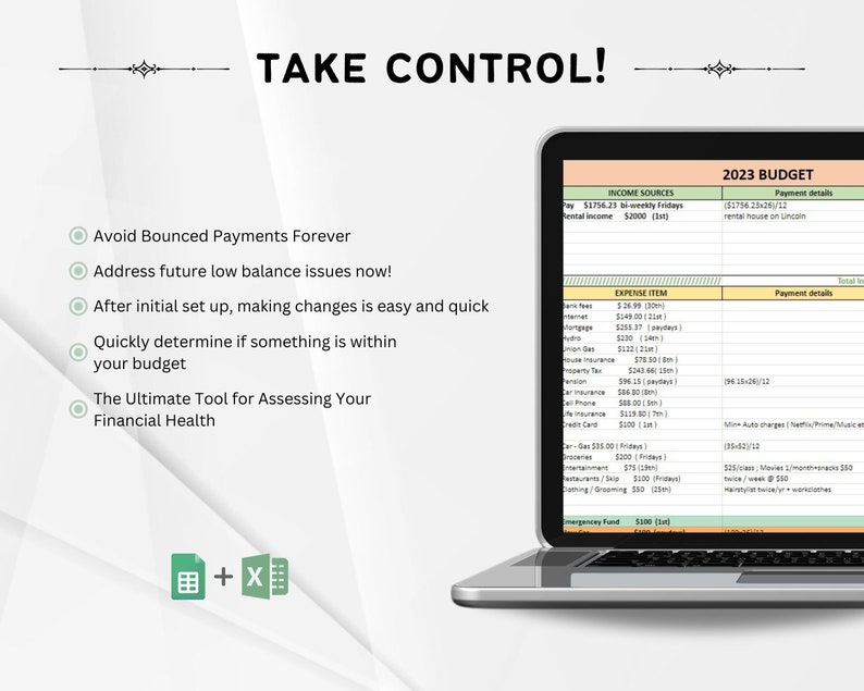 2024 Paycheck Budget Spreadsheet Template for Google Sheets, Budget by Paycheck, Bi-weekly ...
