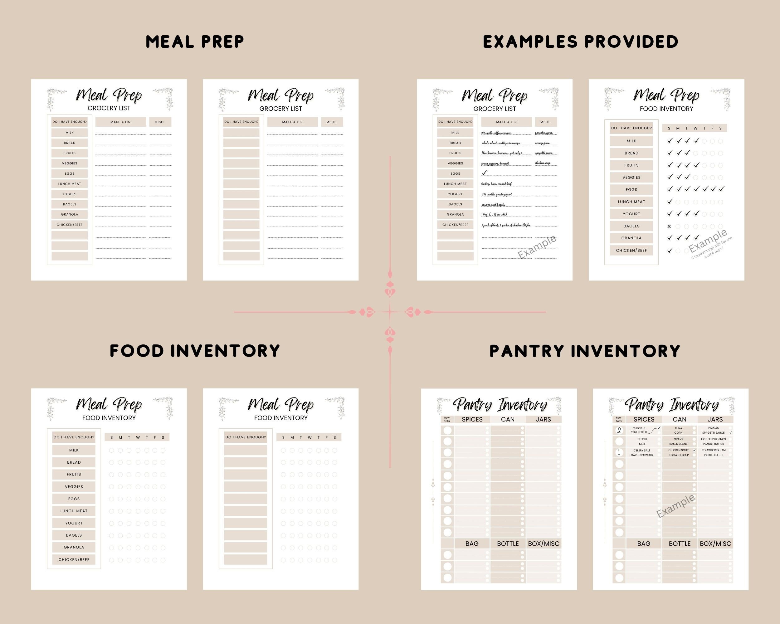 Printable Digital Weekly Meal Planner With Shopping List, Track Water ...