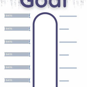 Custom Goal Tracker Printable, Thermometer Goal Tracker, Weight Loss ...