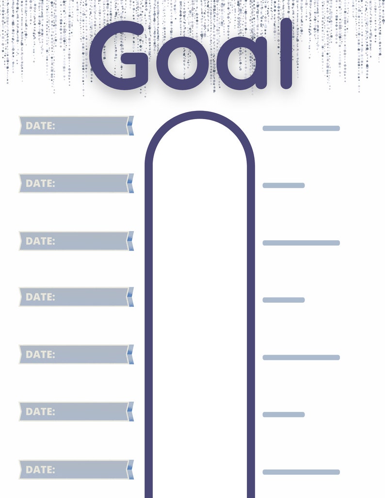 Custom Goal Tracker Printable, Thermometer Goal Tracker, Weight Loss ...