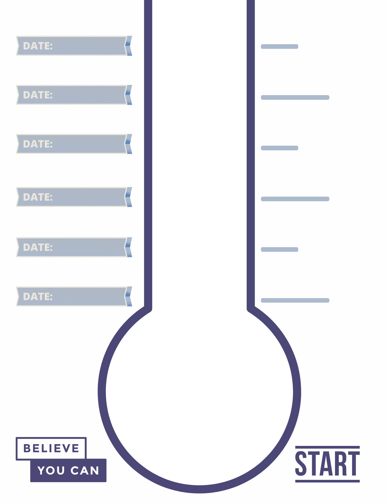 Custom Goal Tracker Printable, Thermometer Goal Tracker, Weight Loss ...