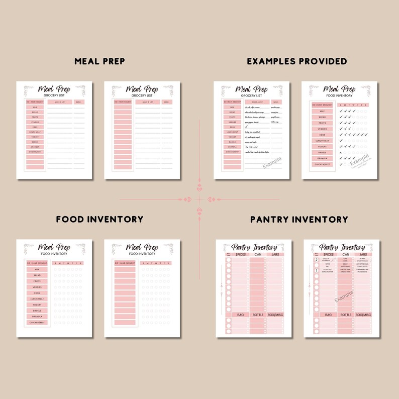 Digital Weekly Meal Planner, Printable Planner, Track Water Intake ...