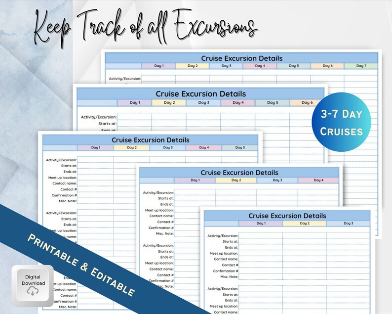 All-in-one Printable Cruise Planner: Organize Your Dream Vacation ...