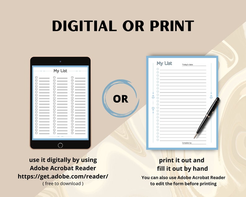 Printable to Do List Bundle, Checklist, Multiple Sizes, Editable, PDF ...