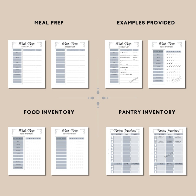 Printable Digital Weekly Meal Planner With Shopping List, Track Water ...
