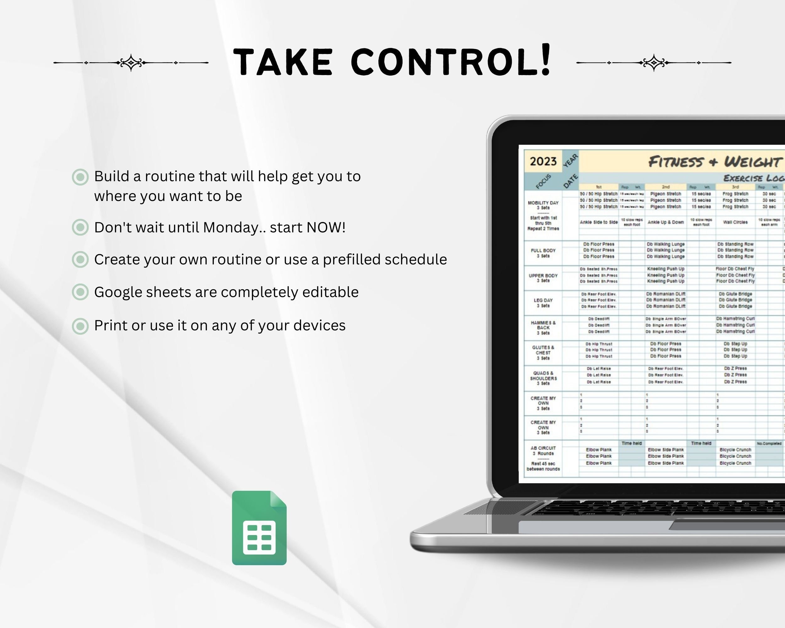 Fitness Tracker Printable, Daily Fitness Tracker, Workout Tracker ...