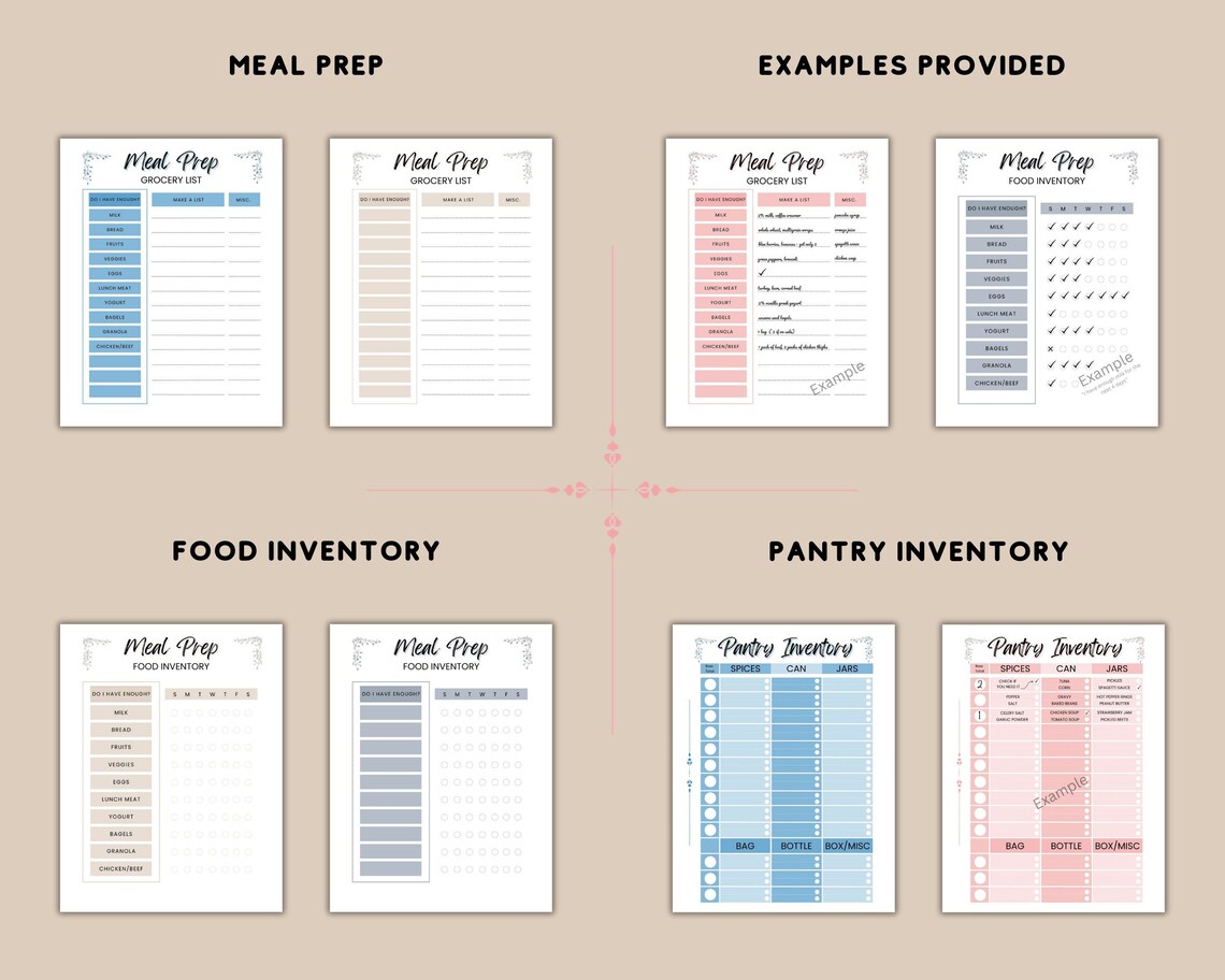Printable Digital Weekly Meal Planner, Printable Planner, Menu Planner ...