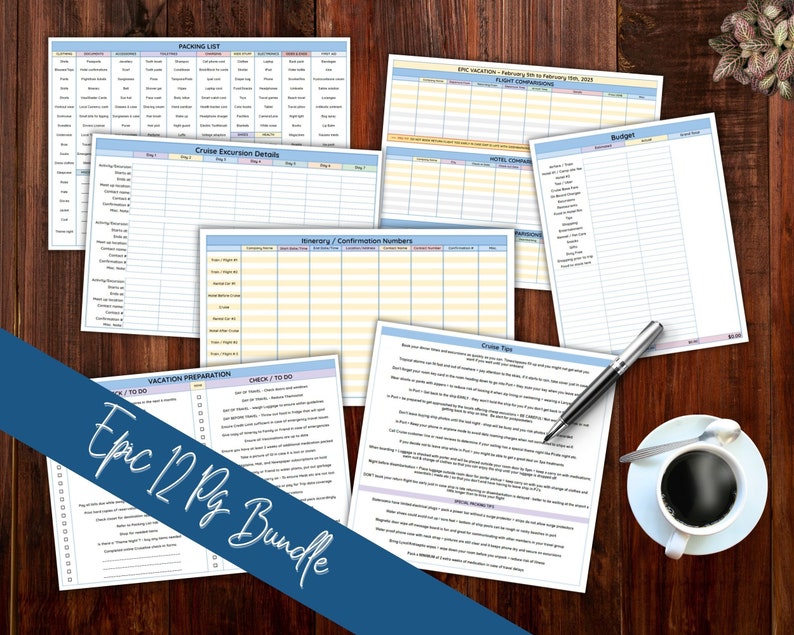 All-in-one Printable Cruise Planner: Organize Your Dream Vacation ...