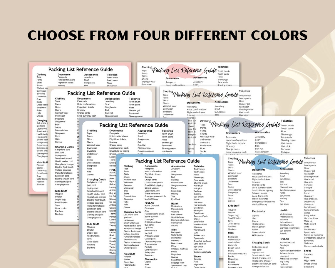 Travel Planner Printable Digital Bundle, Multiple Sizes, Budget Sheet ...