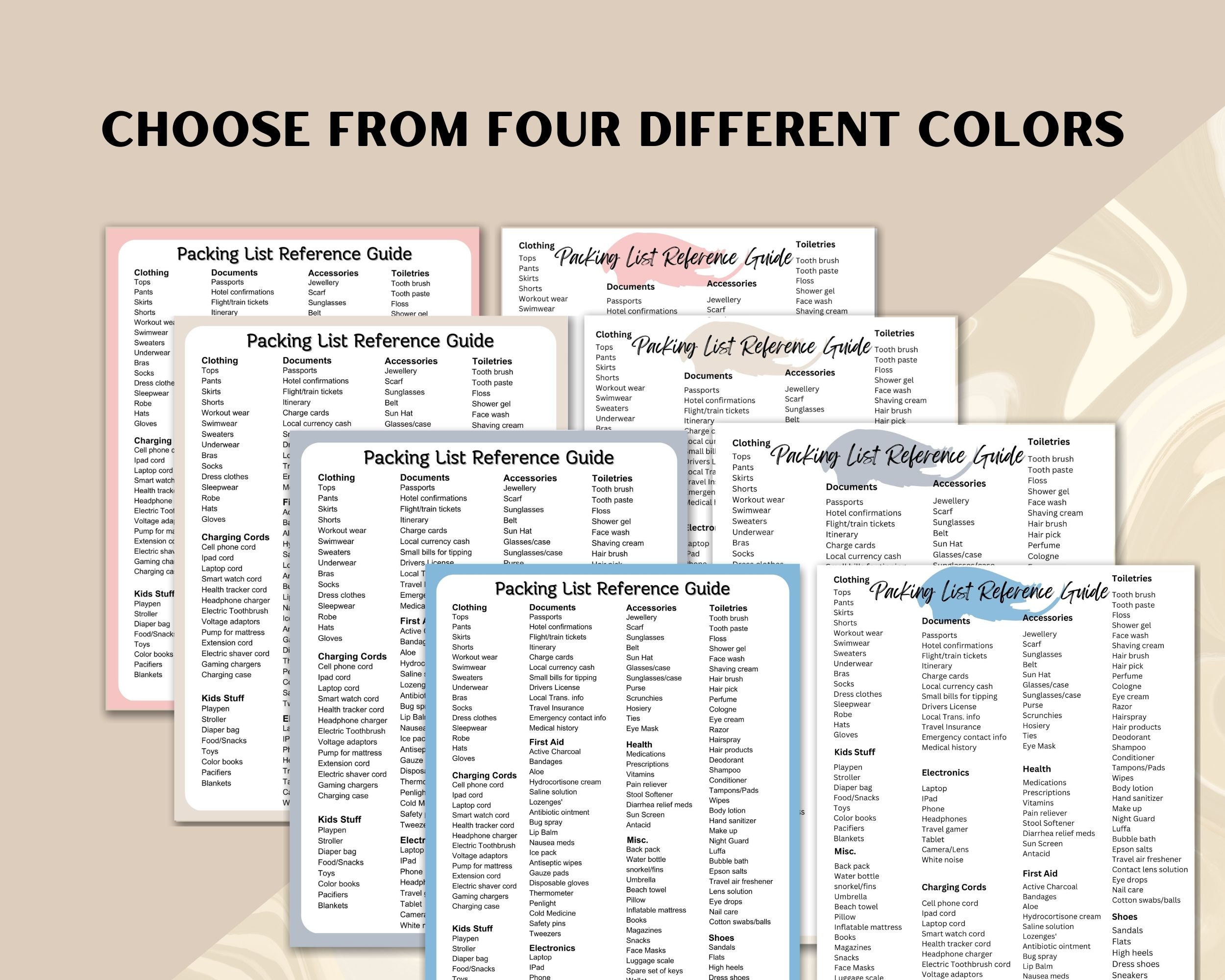 Travel Planner Printable Digital Bundle, Multiple Sizes, Budget Sheet ...