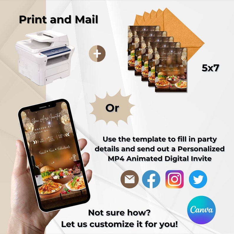 Customizable Animated Digital Invitation | Canva Editable | Perfect for ...