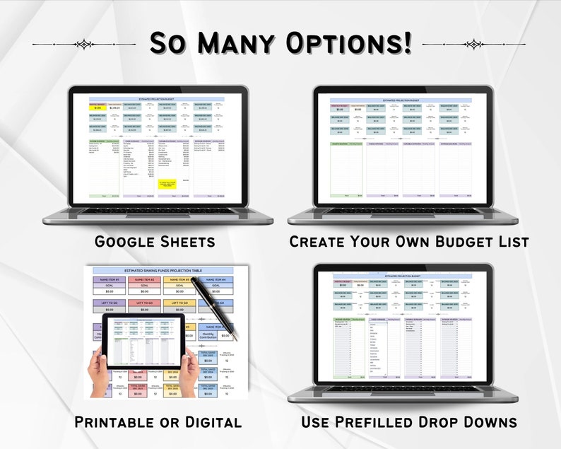 Household Planner, Printable Budget, Sinking Funds Tracker, 10 Yr ...