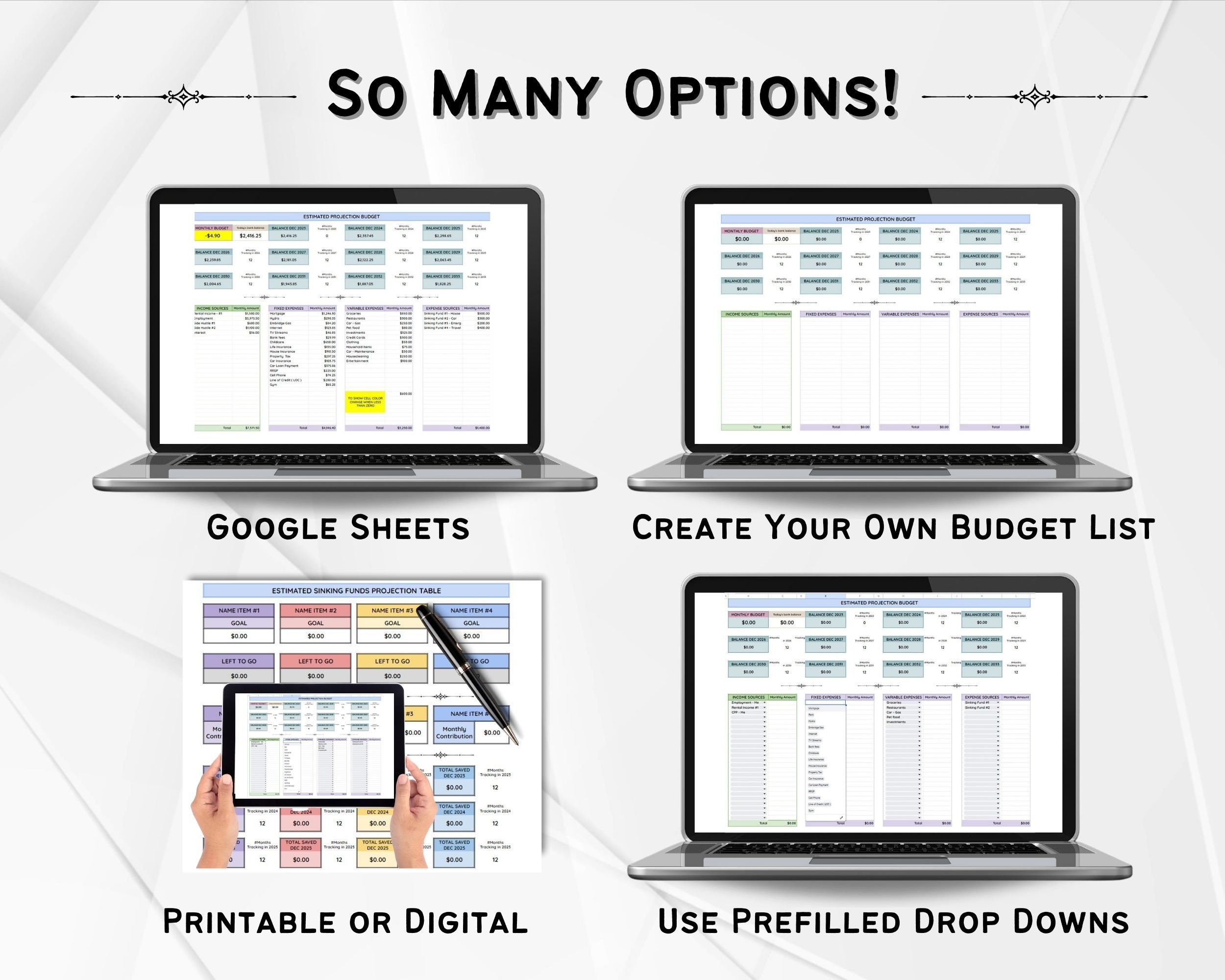Household Planner, Printable Budget, Sinking Funds Tracker, 10 Yr ...