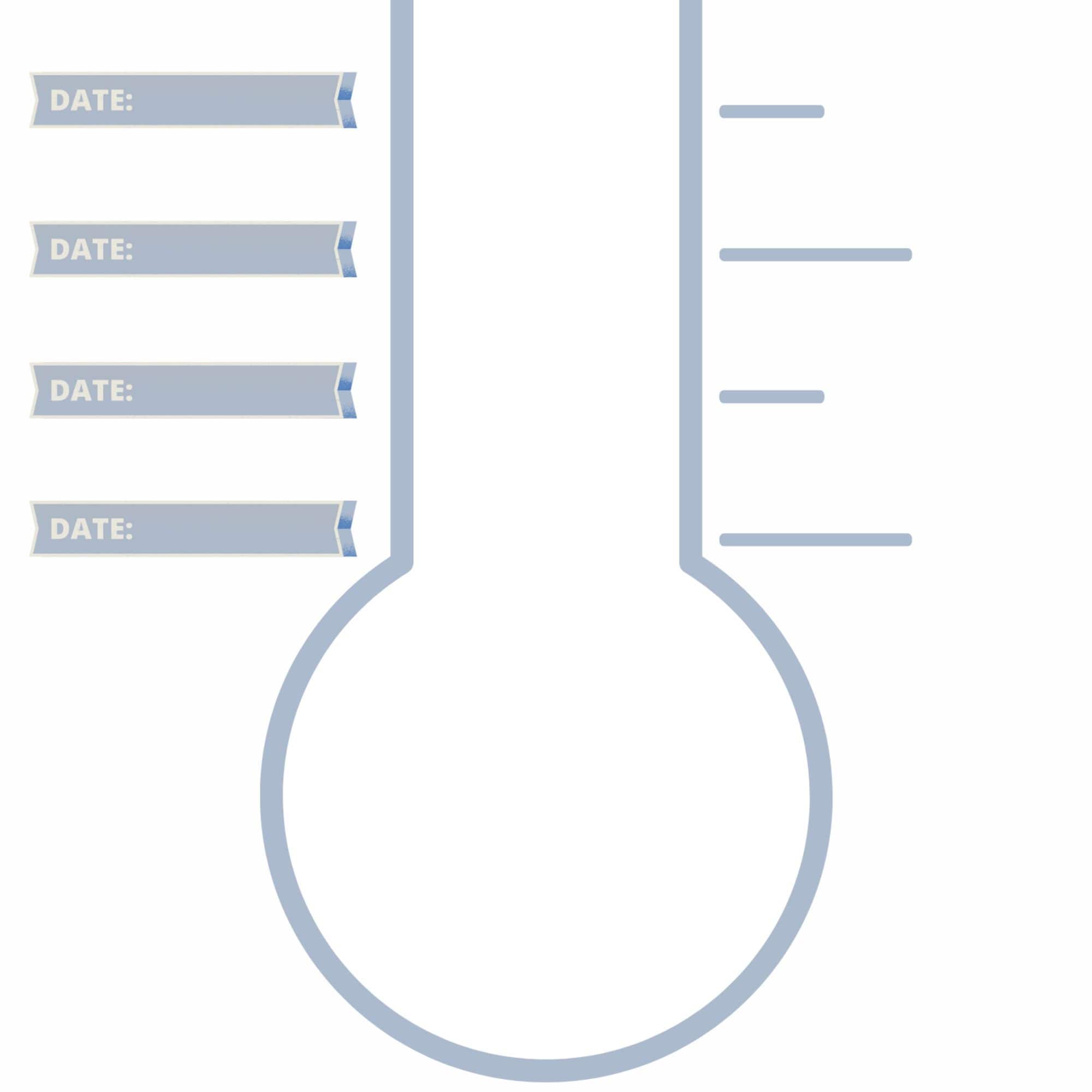Oversized Fun Goal Tracker Printable, Thermometer Goal Tracker, Weight ...