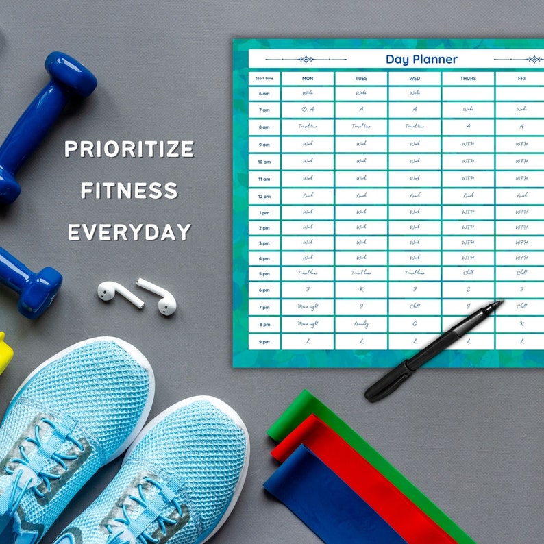 Daily Planner Printable, Minimalistic Day Planner, Weekly Planner ...