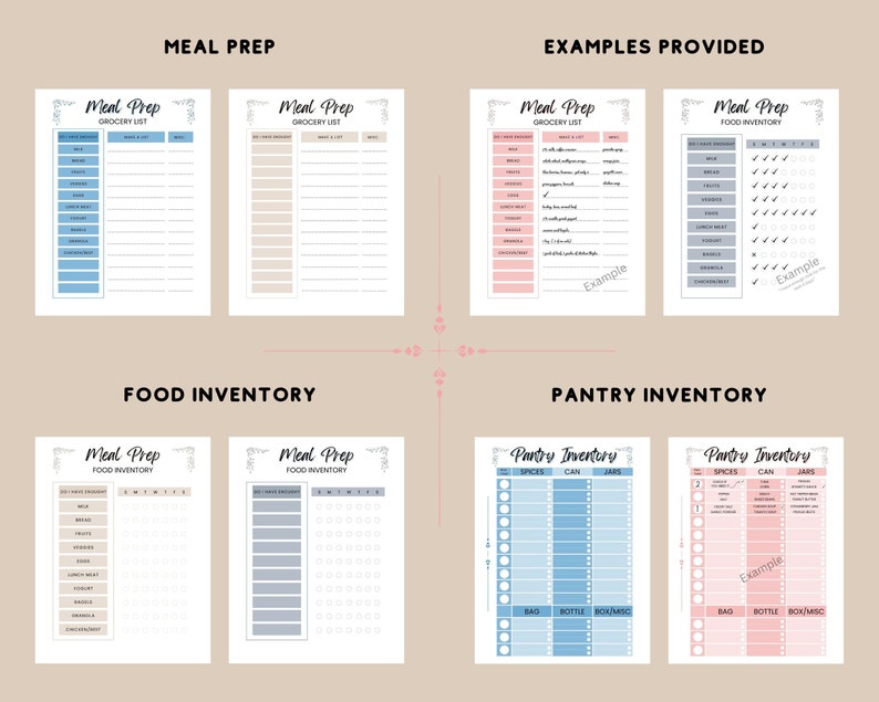 Printable Digital Weekly Meal Planner Printable Planner Menu - Etsy