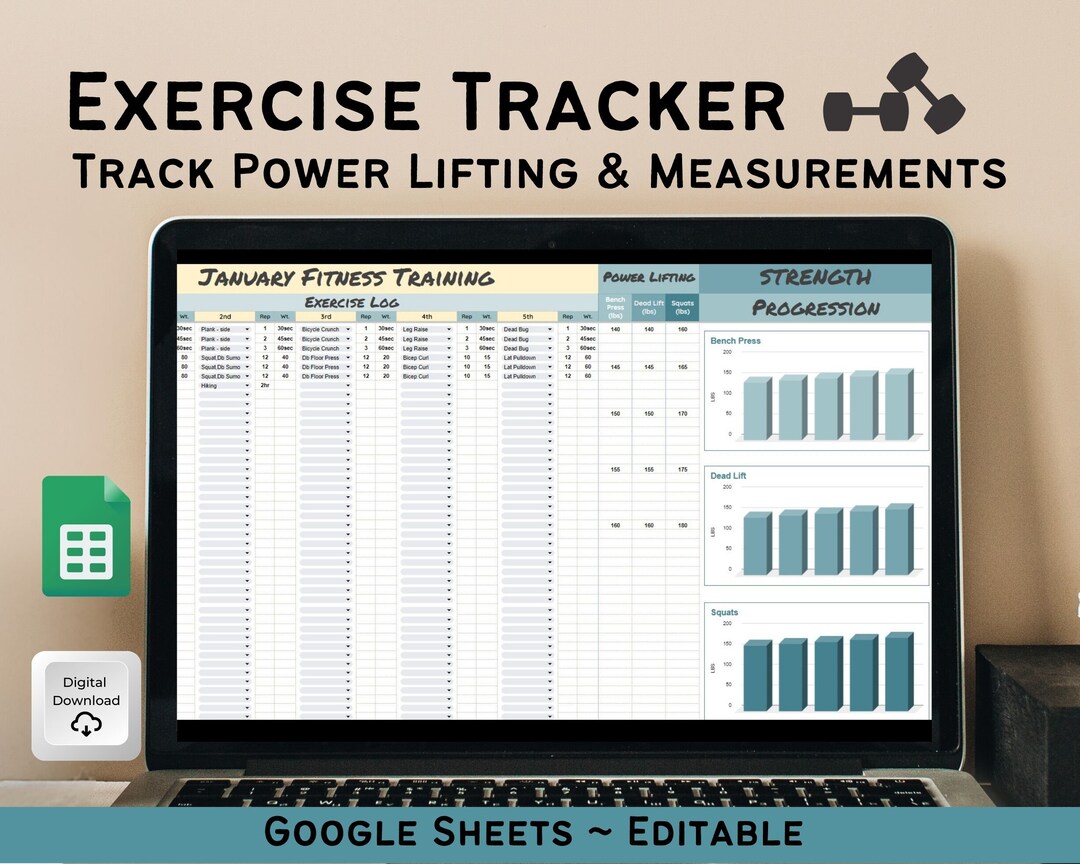 Fitness Tracker Printable, Daily Fitness Tracker, Workout Tracker ...
