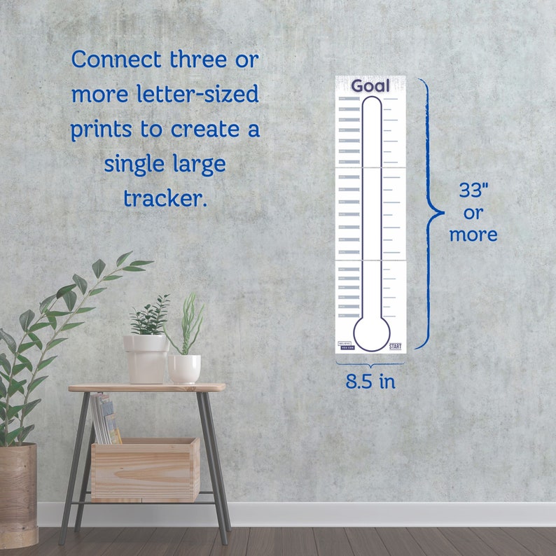 Custom Goal Tracker Printable, Thermometer Goal Tracker, Weight Loss ...
