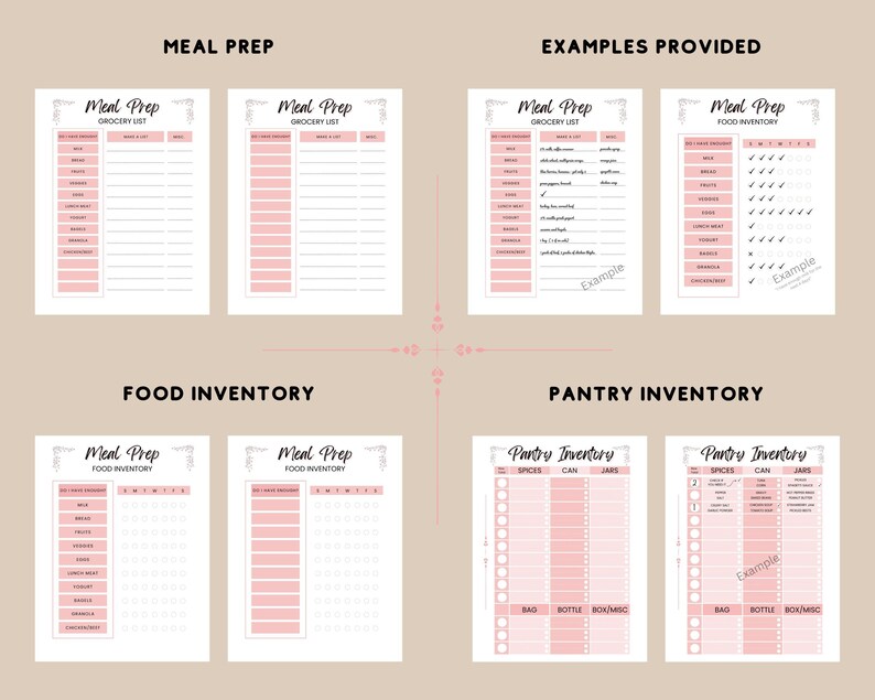 Digital Weekly Meal Planner Printable Planner Track Water - Etsy