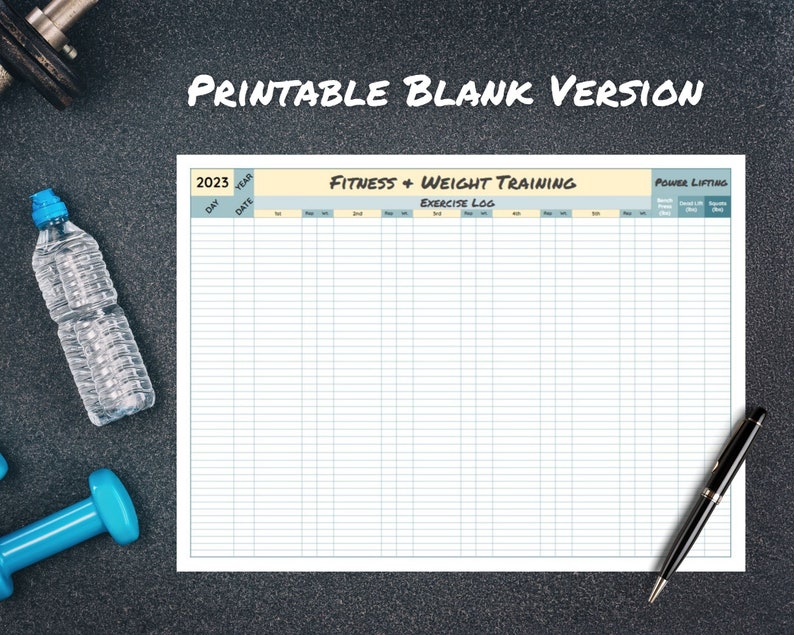 Fitness Tracker Printable, Daily Fitness Tracker, Workout Tracker ...