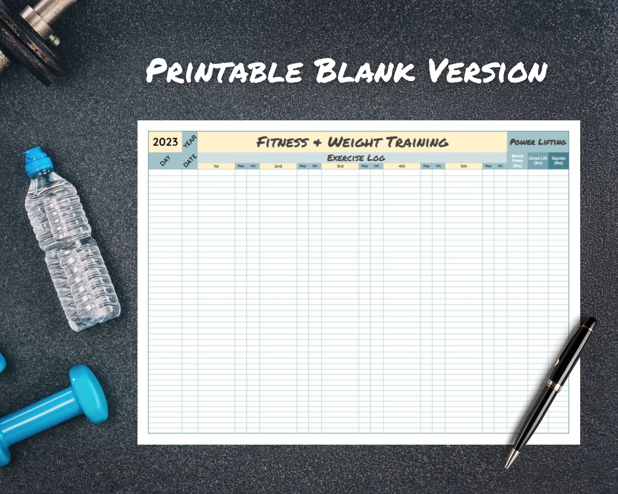 Fitness Tracker Printable, Daily Fitness Tracker, Workout Tracker ...