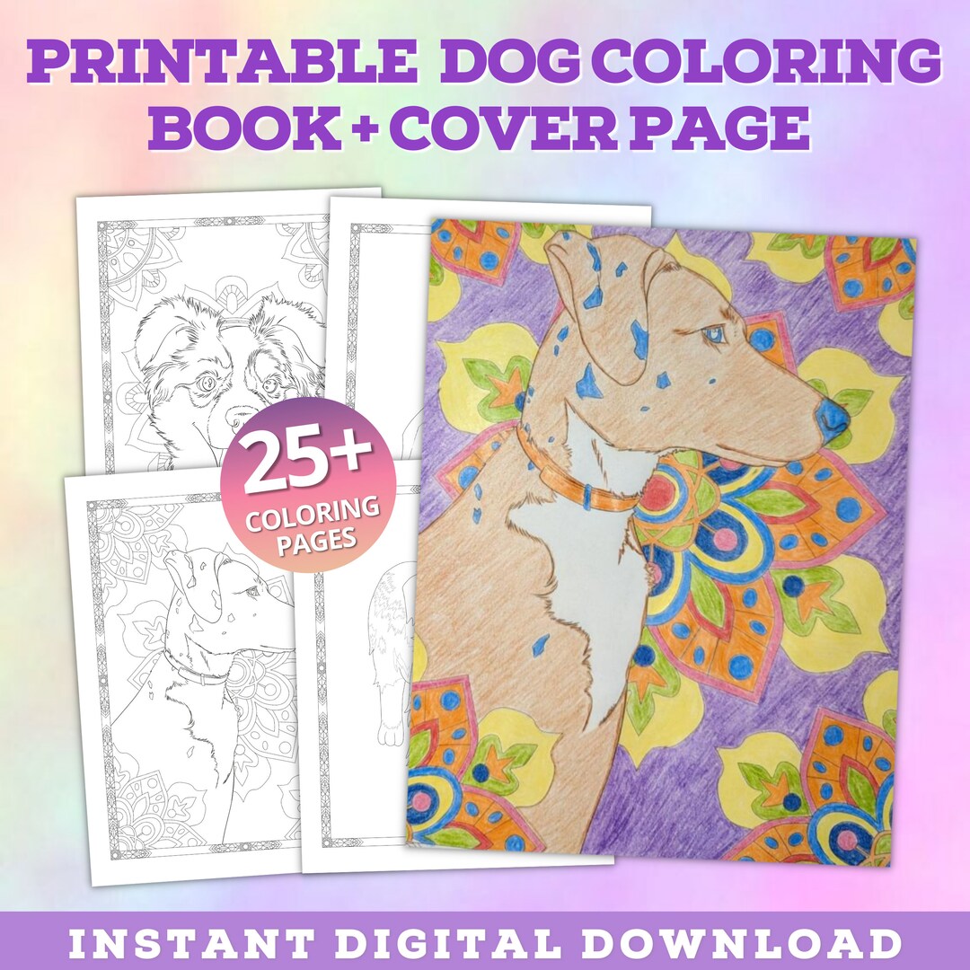 20+ Printable Dog Coloring Pages, Funny Coloring Book, Coloring Page ...