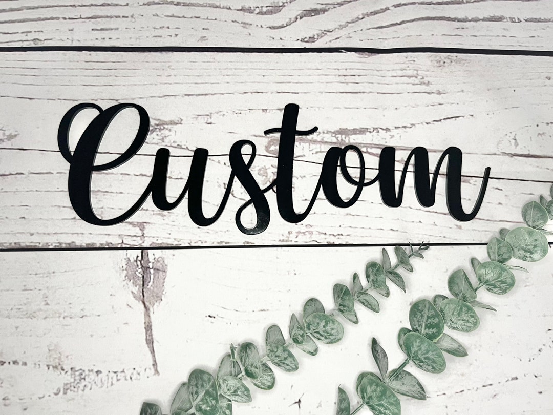 Custom Acrylic Words Wall Art Wall Sign Personalised Gift Home Decor ...