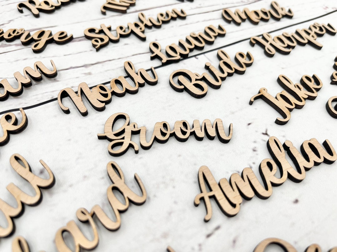 Personalised Wooden Place Names Wedding Names Wedding Reception Natural ...