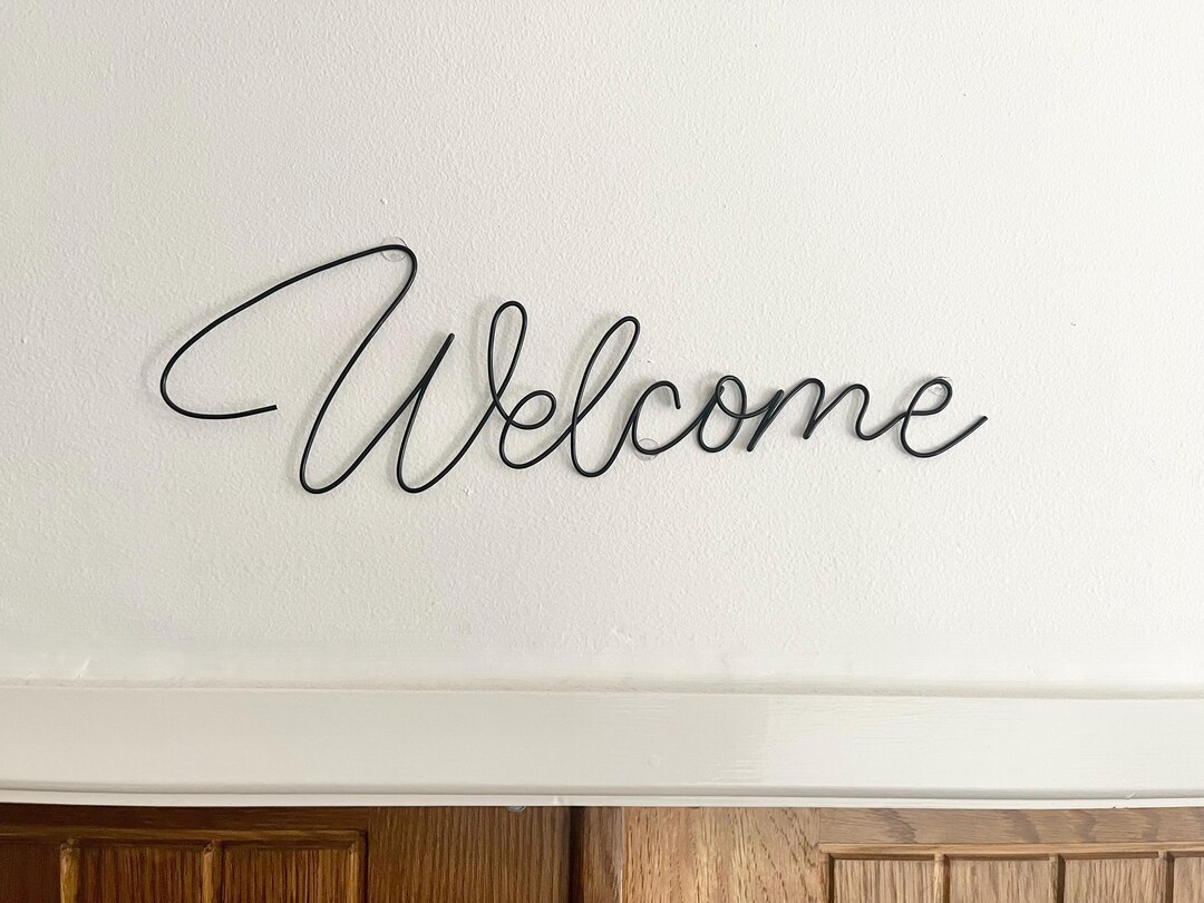 Welcome Wire Sign - Wire Words - Entryway Sign - Hallway Sign - Home ...
