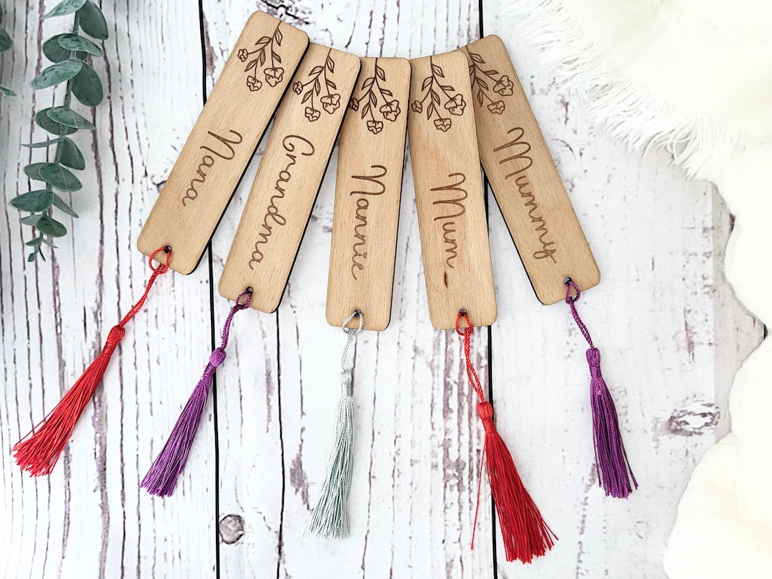Personalised Wooden Bookmark Engraved Bookmark Anniversary Gift Gifts ...