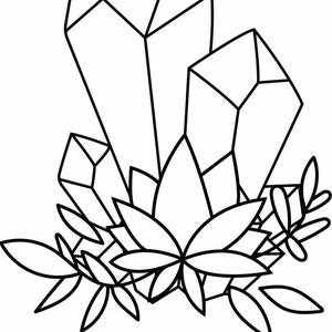 Crystal and Lotus Florl Vinyl Decal - Etsy