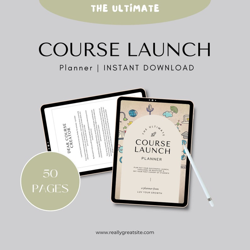 The Ultimate Course Launch Planner Product Launch Planner Digital Product Online Course Creator ...