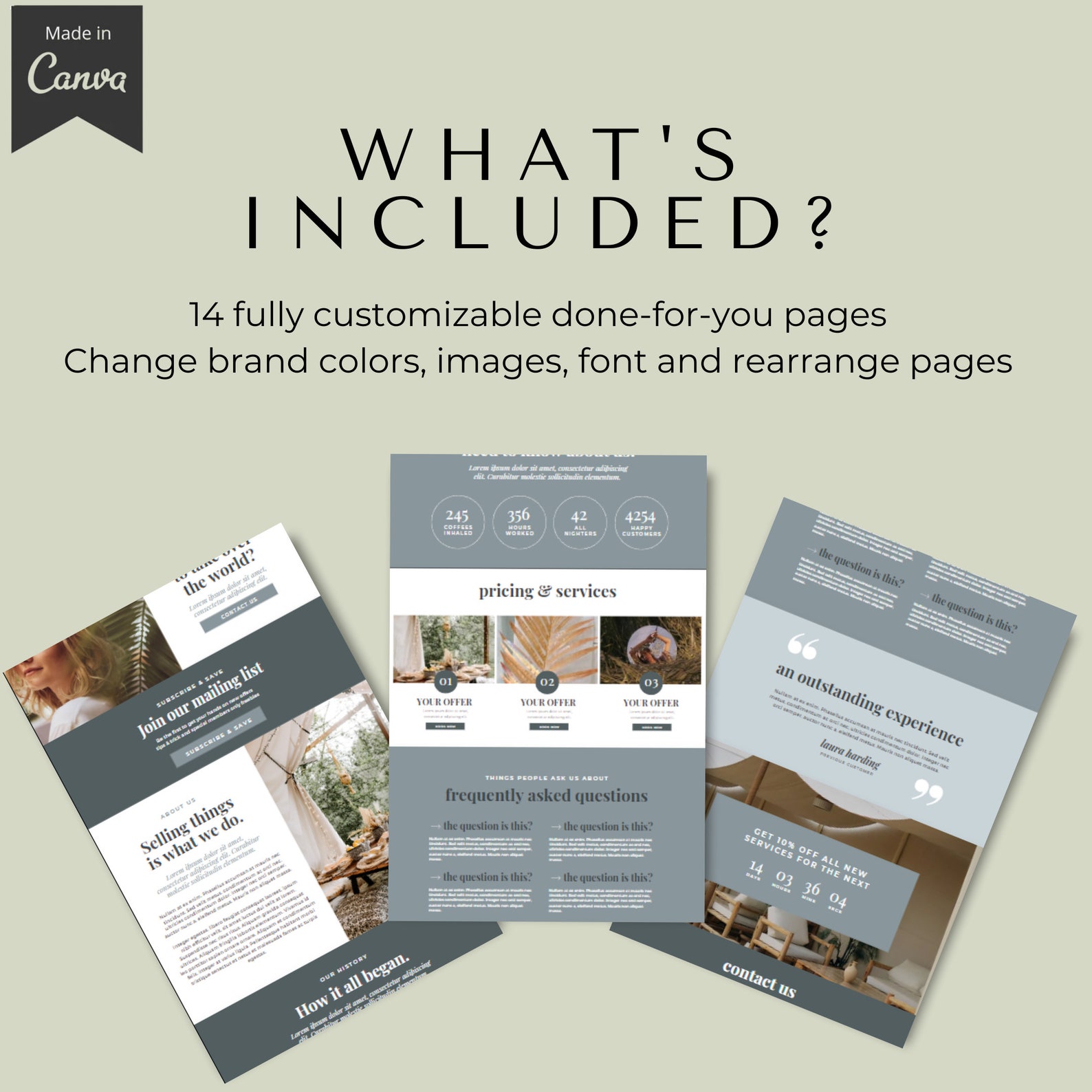 Canva Sales Page Template | Canva Website Template Course Sales Page ...