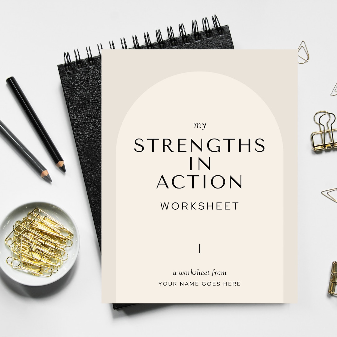 The Strength in Action Worksheet Self Esteem Therapy Worksheets ...
