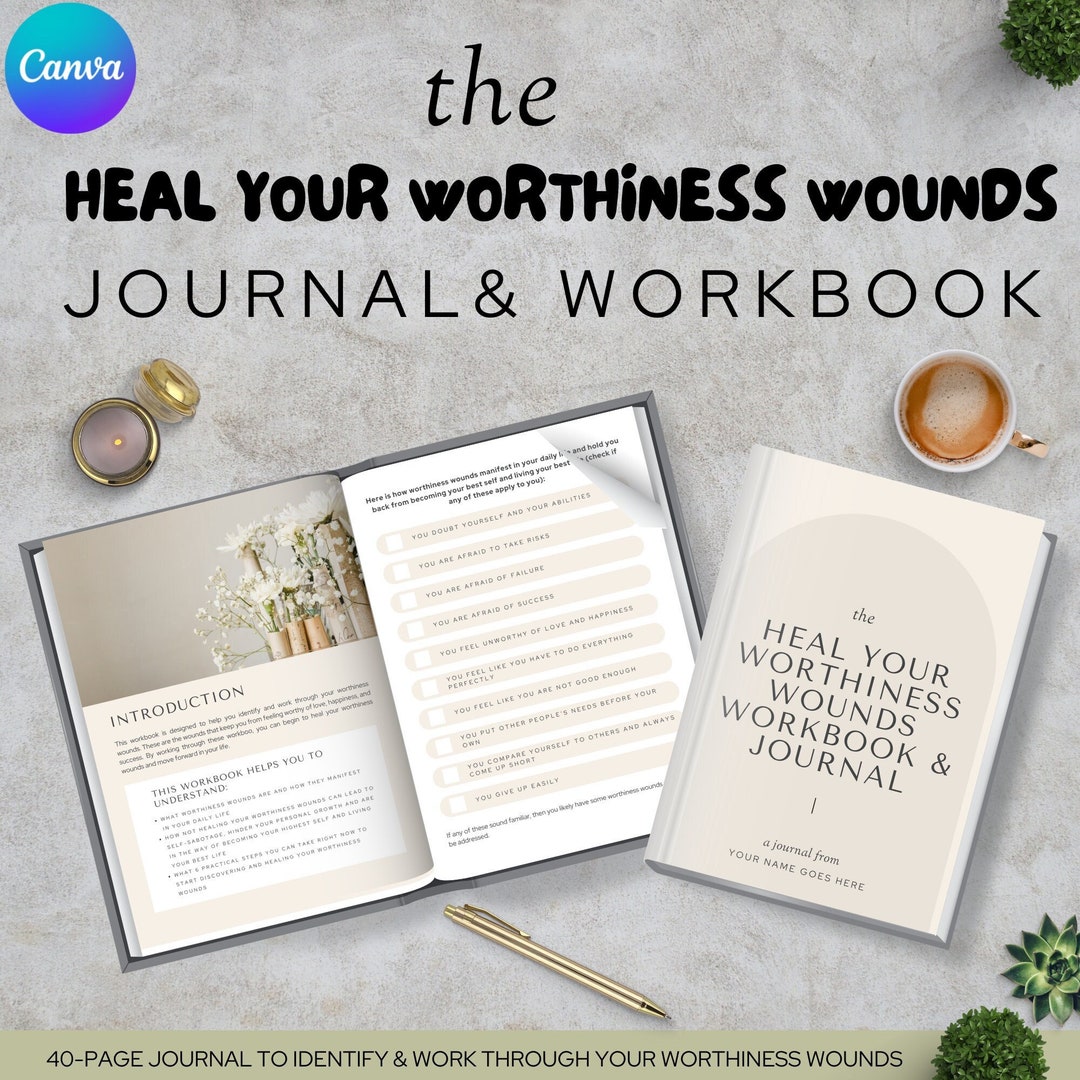 Heal Your Worthiness Wounds Journals and Workbook Mental Health Healing ...