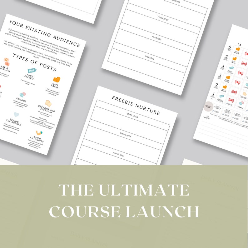 The Ultimate Course Launch Planner Product Launch Planner Digital ...