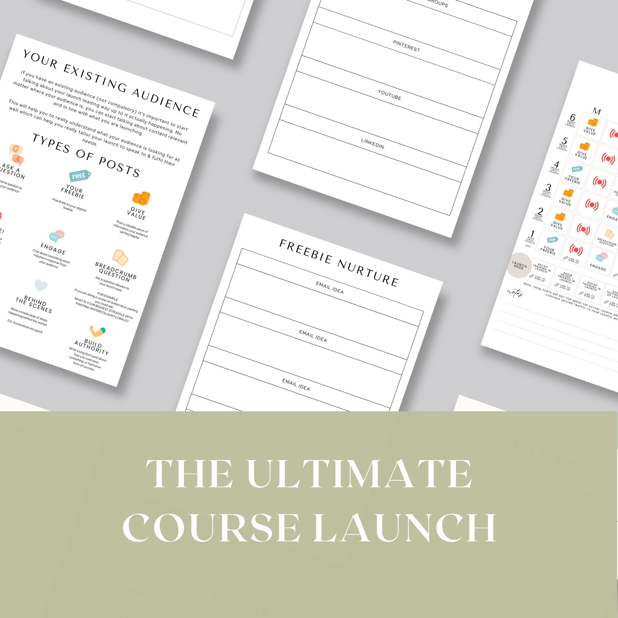 The Ultimate Course Launch Planner Product Launch Planner Digital ...