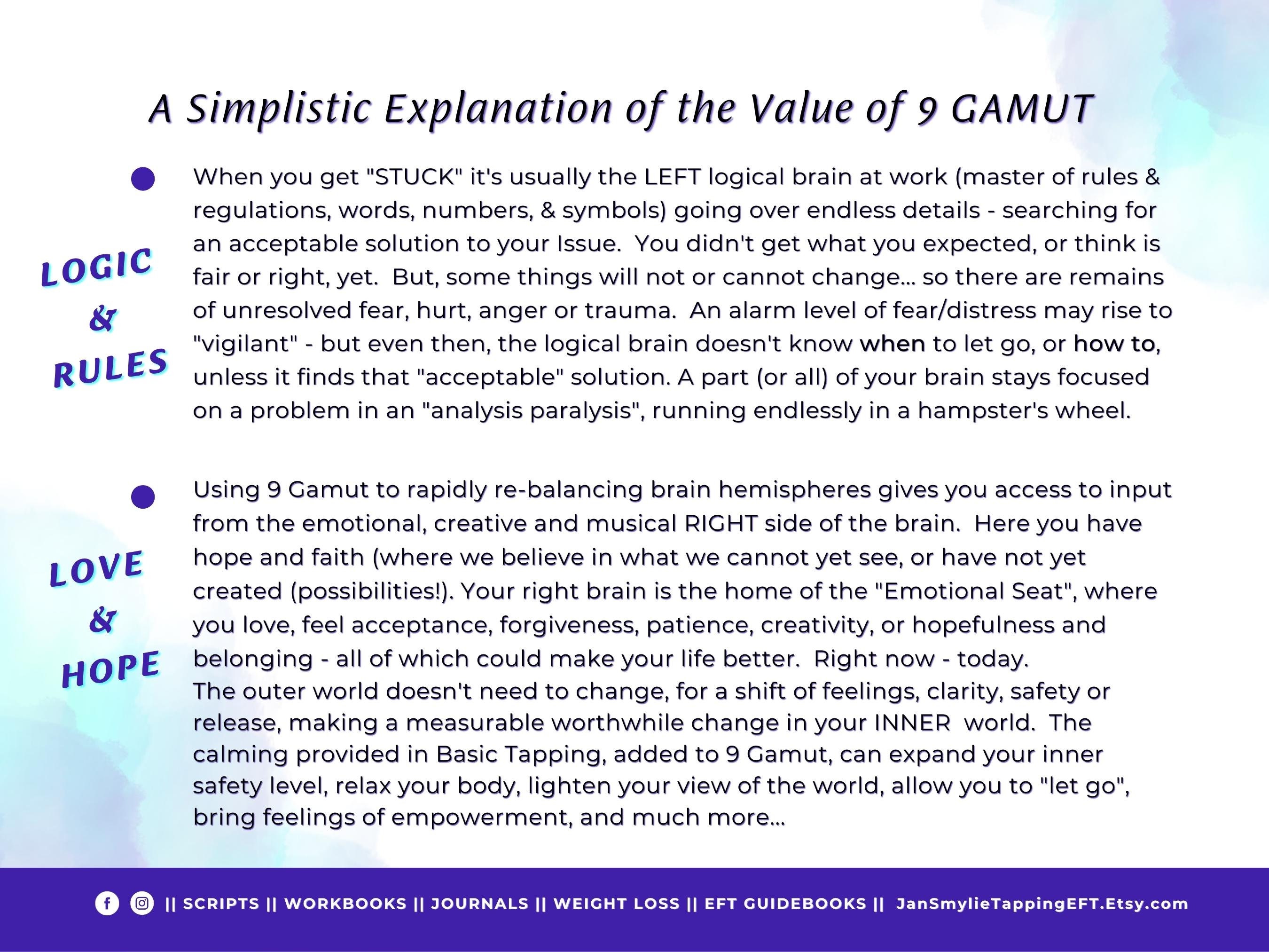 EFT 9 Gamut Chart - It's Fast "batch Lot" Memory Clearing for Deeper ...