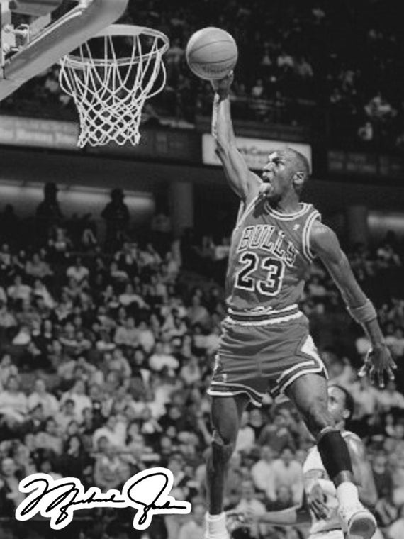 Michael Jordan Signature Dunk Black And White