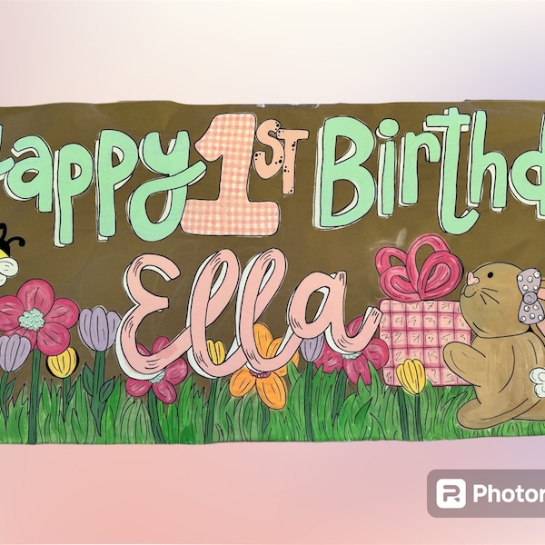 Custom Brown Paper Birthday Signs - Etsy