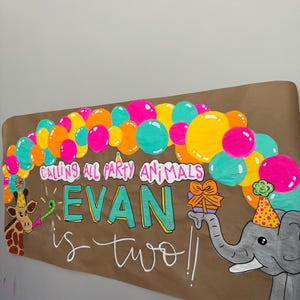 Hand Painted Classroom Banner- Brown Paper Banner- Custom Decor ...