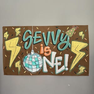 Hand Painted Custom Birthday Banner – Brown Paper Party Decor - Etsy