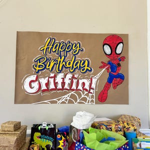Hand Painted Custom Birthday Banner – Brown Paper Party Decor - Etsy