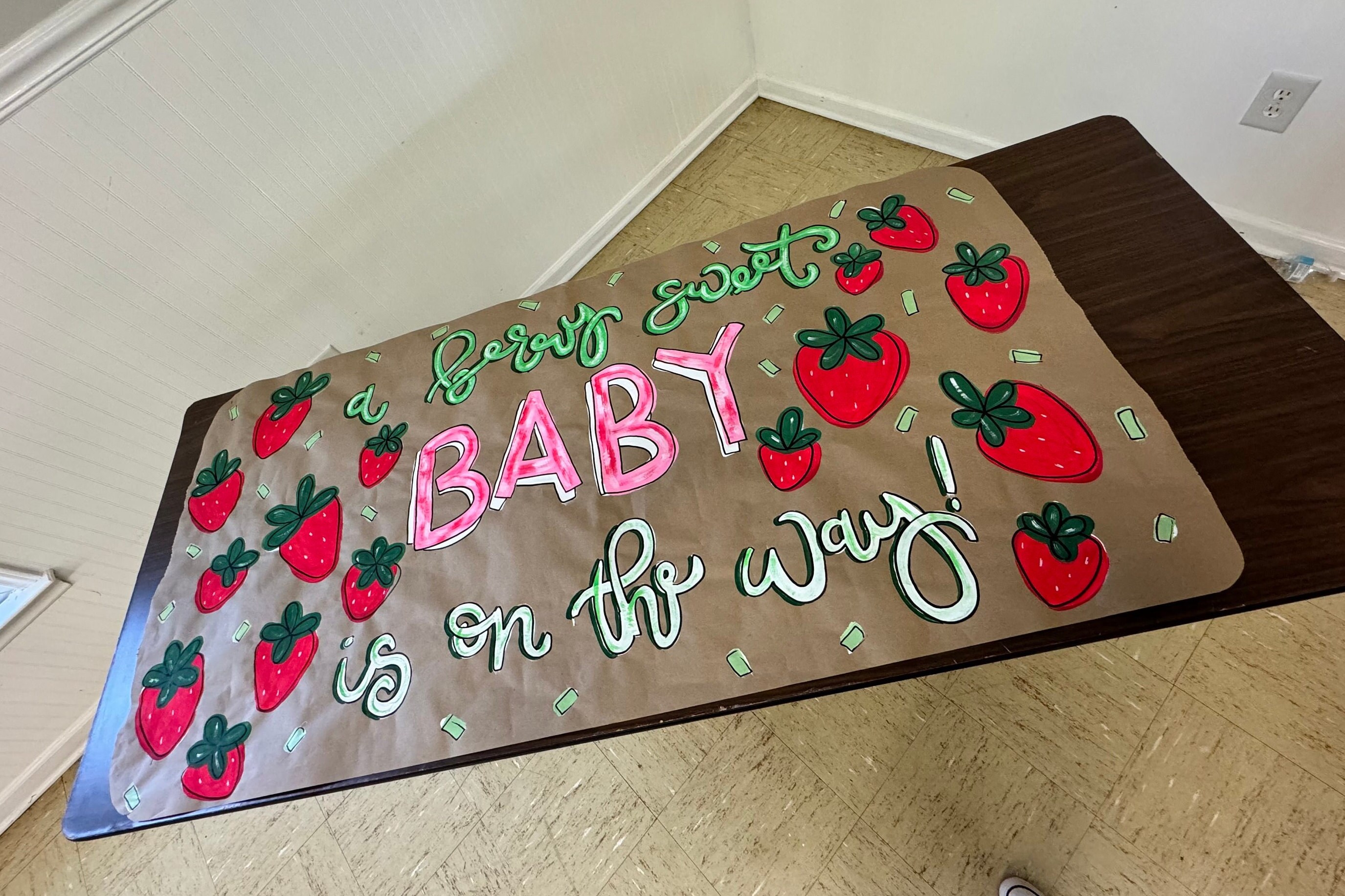 Hand Painted Custom Birthday Sign Brown Paper Banner Custom Decor ...