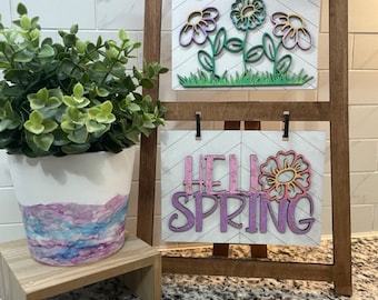 Full Size Spring Ladder Inserts, Seasonal Decor, Interchangeable Signs ...