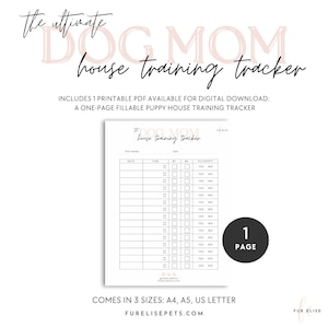 Puppy House Training Tracker New Puppy Essentials, Minimalist Design ...