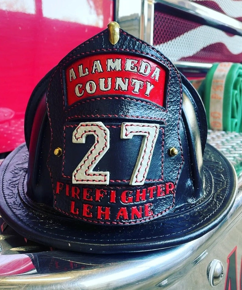 Leather Firefighter Helmet Shield - Etsy