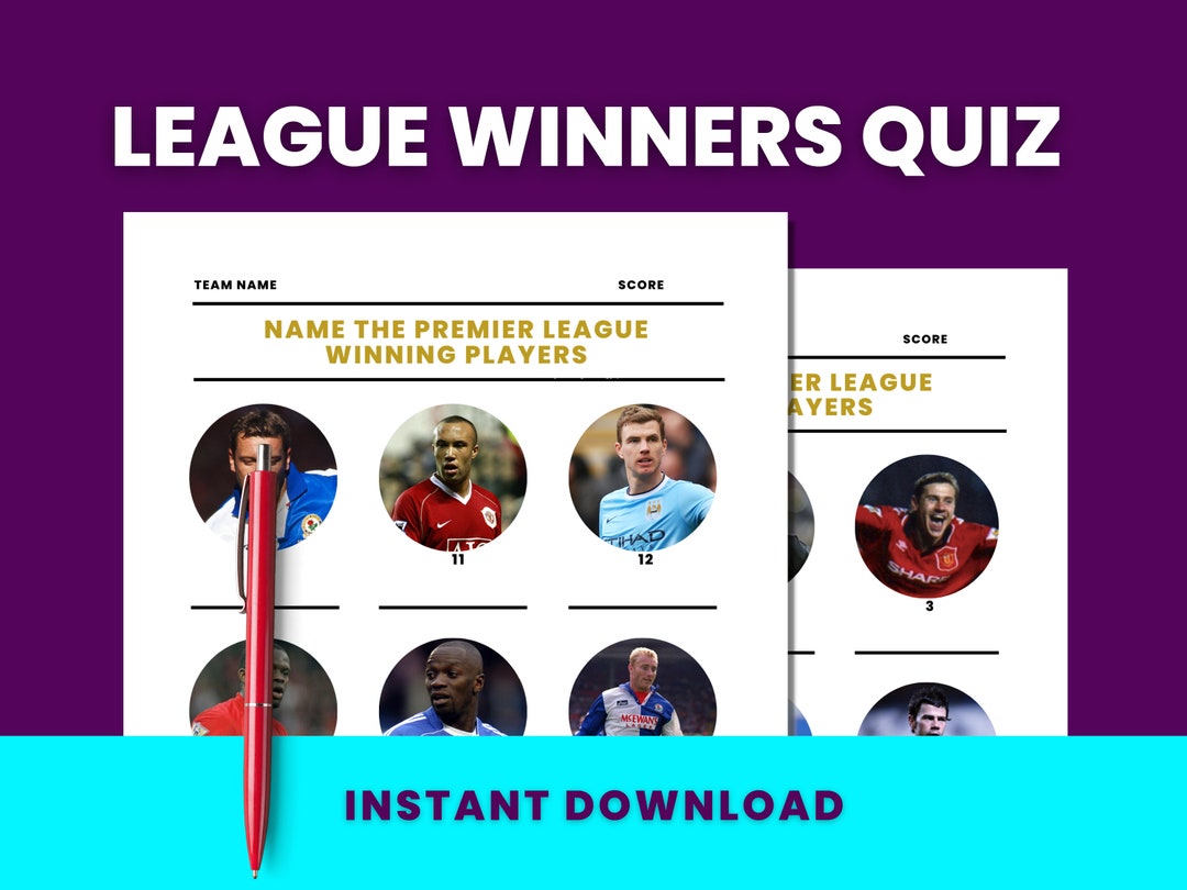 Printable Football Quiz Questions, League Winners Quiz, Picture Round ...