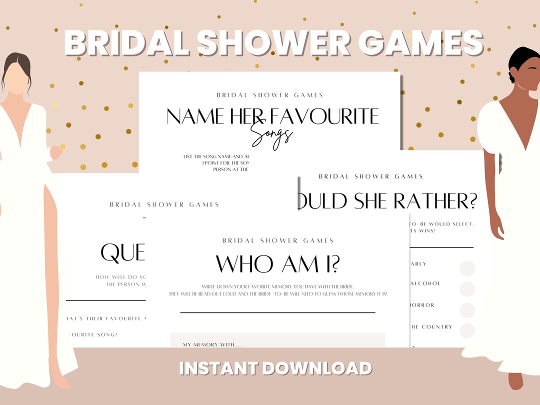 Bridal Shower Game, Hen Do Game, Bachelorette Game, Pre-wedding Party ...